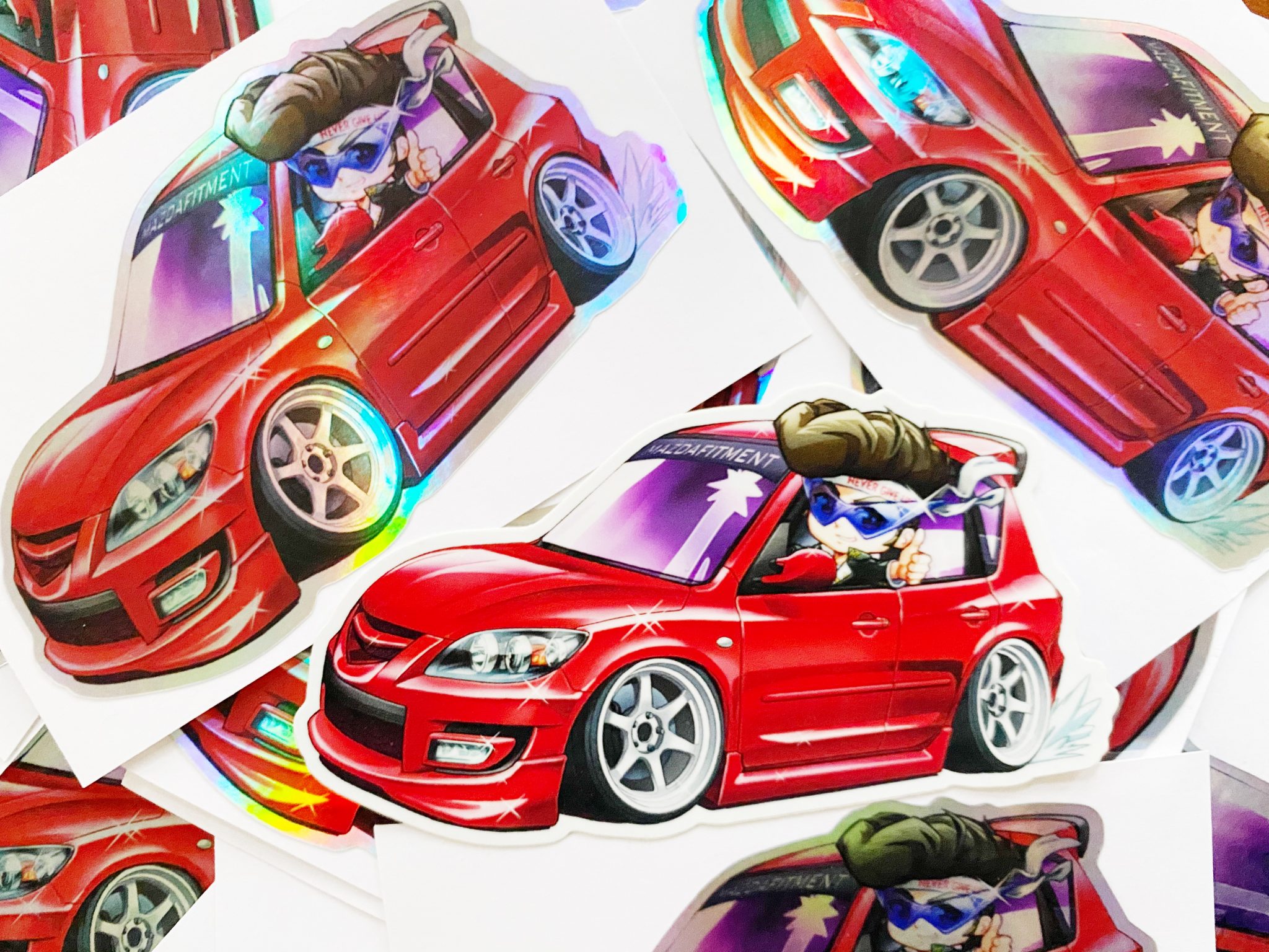 MF CARICATURE | 1ST GEN MS3 STICKER – Mazda Fitment