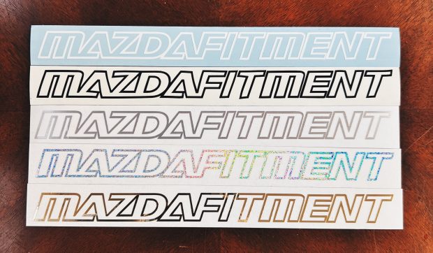 MAZDA FITMENT OUTLINE STICKER – Mazda Fitment